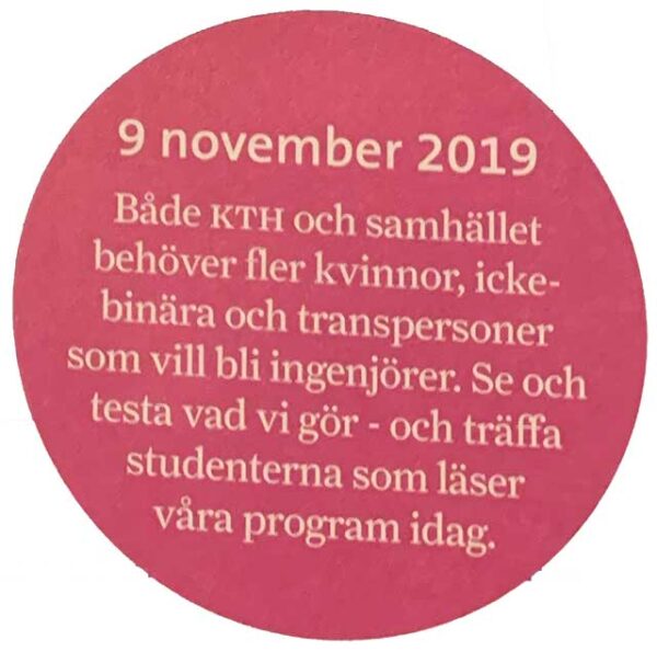 Kritik mot KTH-kampanj: lockar kvinnor, ickebinära och transpersoner ...