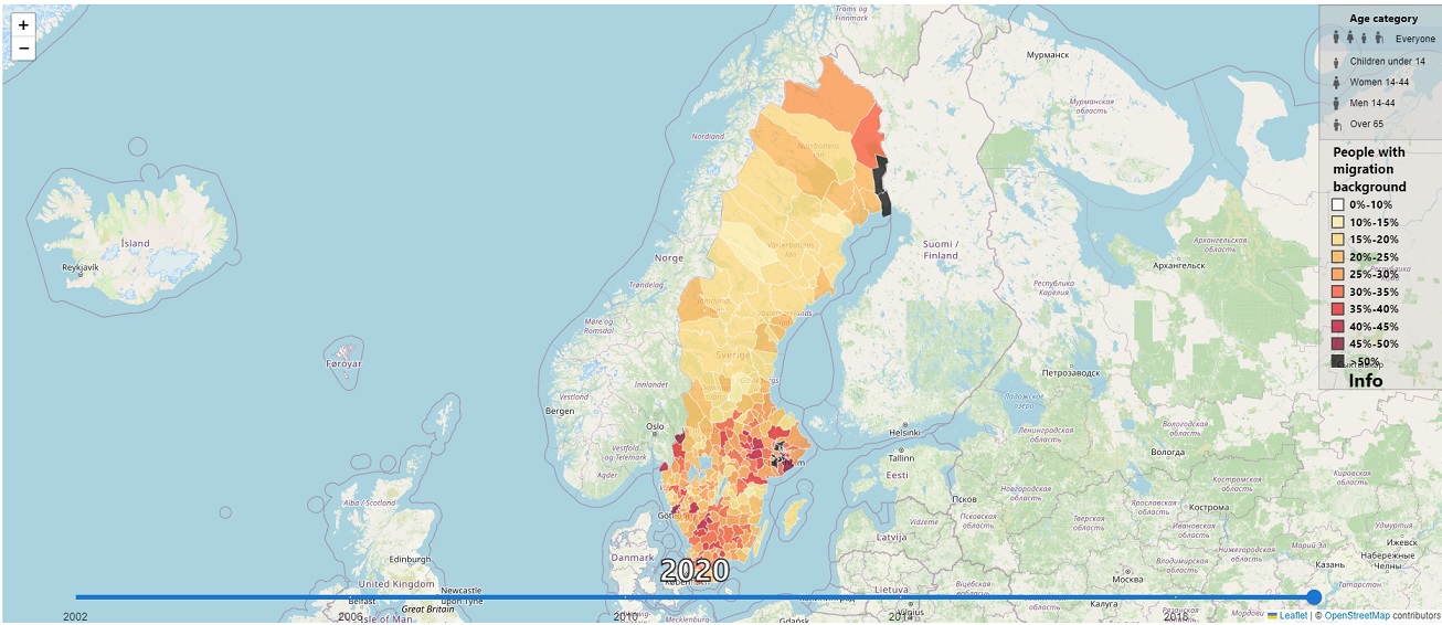 Ny interaktiv karta visar Sveriges demografiska förvandling » Samnytt